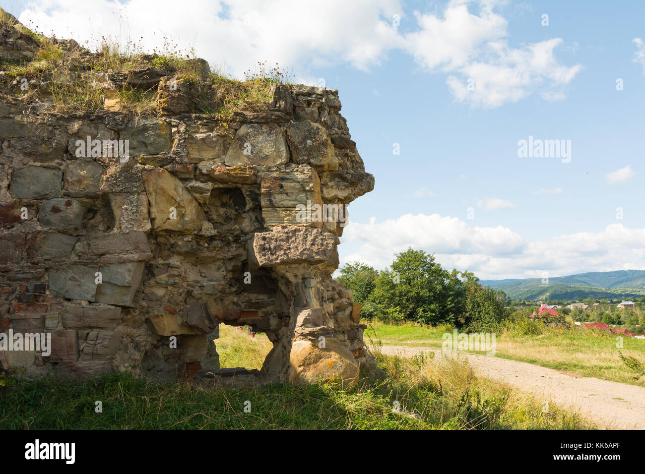 Unique ruins of ancient castles against the blue sky Stock Photo - Alamy