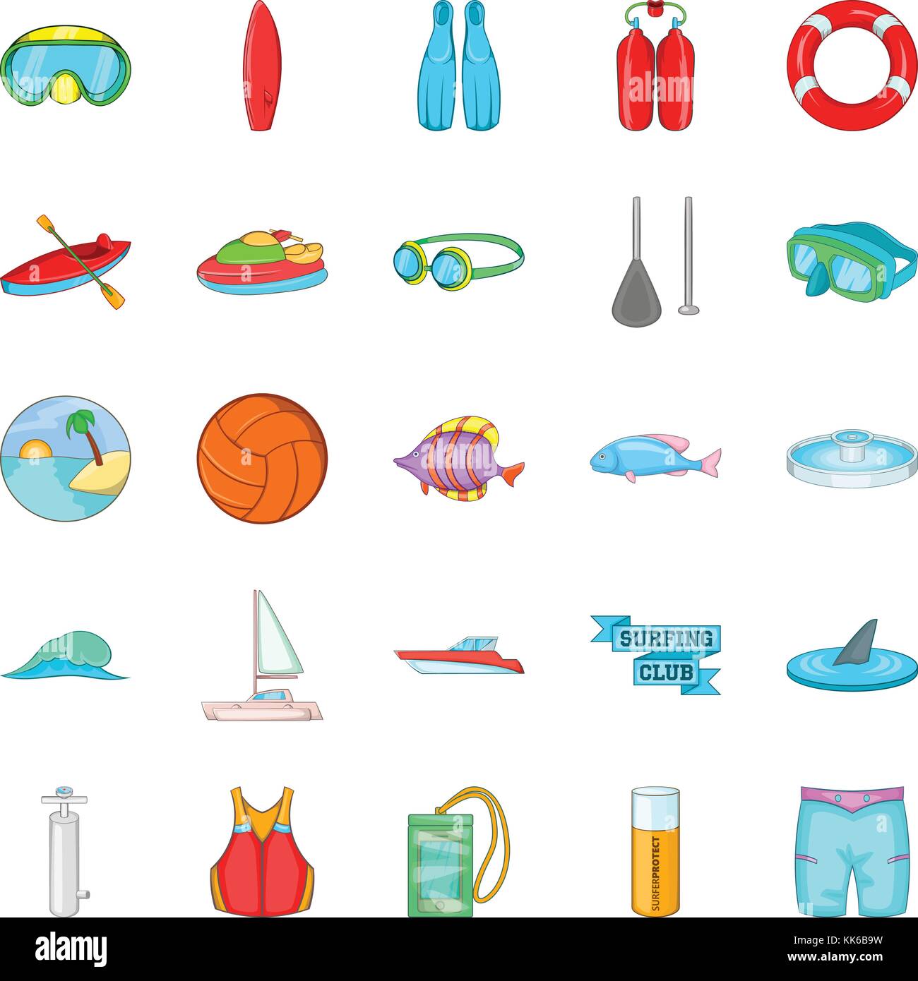 Scuba diving icons set, cartoon style Stock Vector Image & Art - Alamy