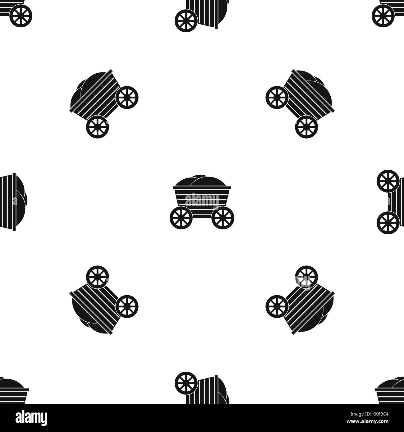 Vintage wooden cart pattern seamless black Stock Vector Image & Art - Alamy