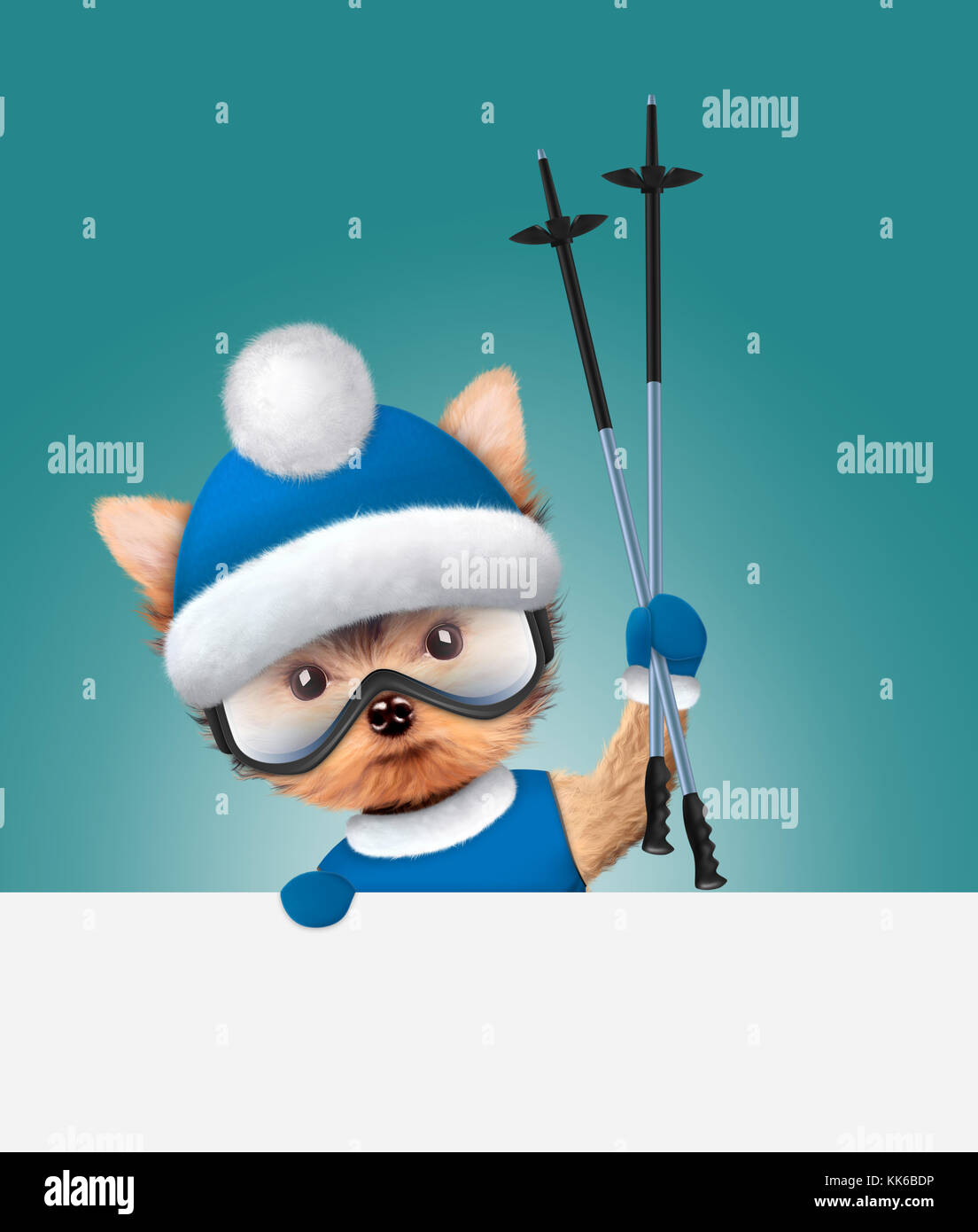 Funny Dog wearing ski goggles. Christmas concept Stock Photo - Alamy