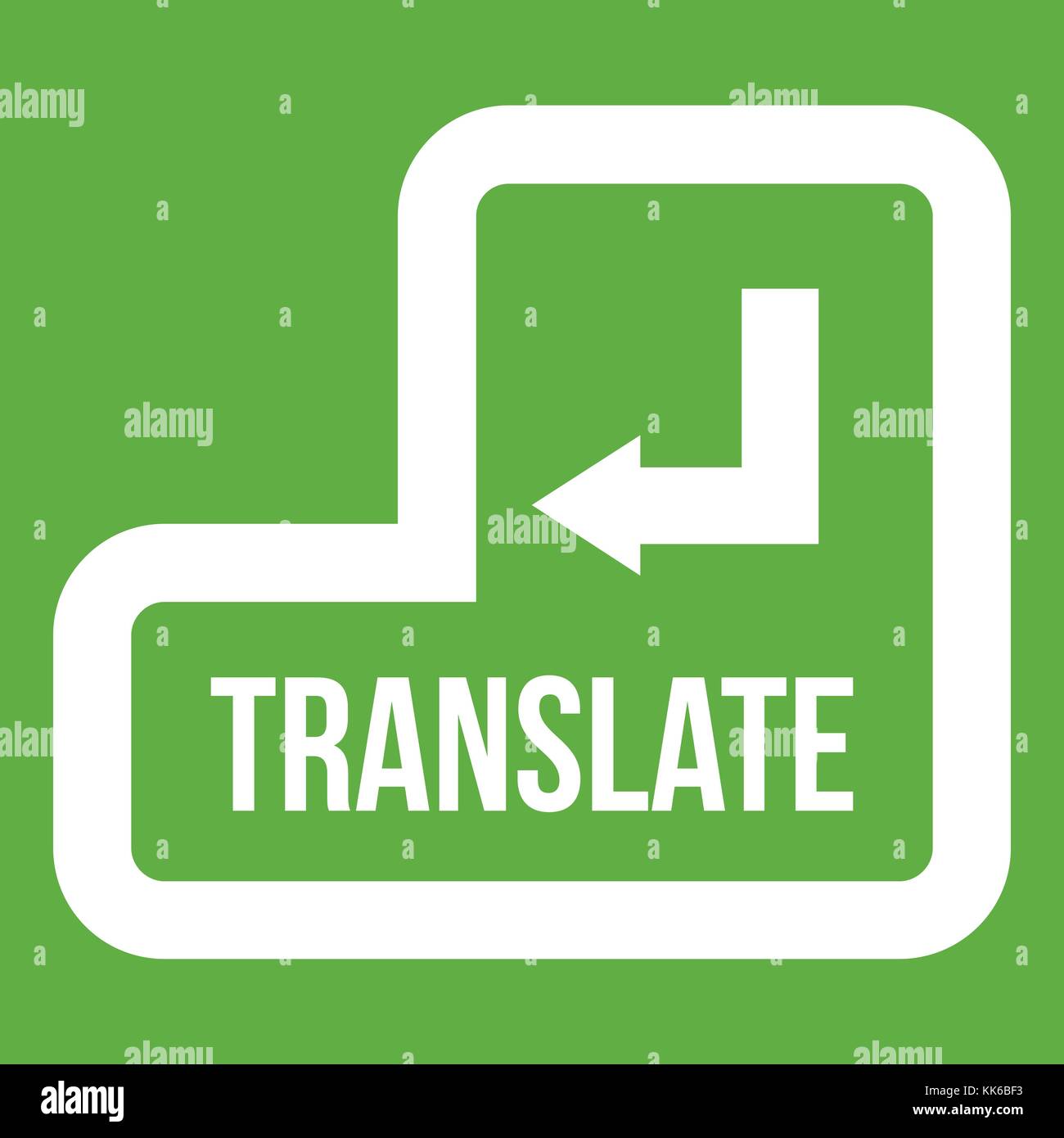 Translate button icon green Stock Vector Image & Art - Alamy