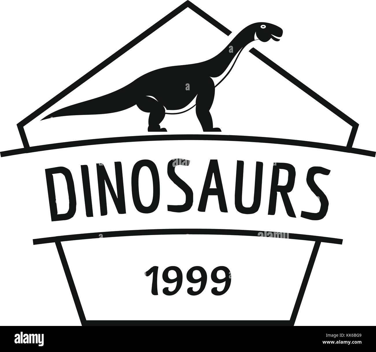 Dinosaur logo, simple black style Stock Vector Image & Art - Alamy
