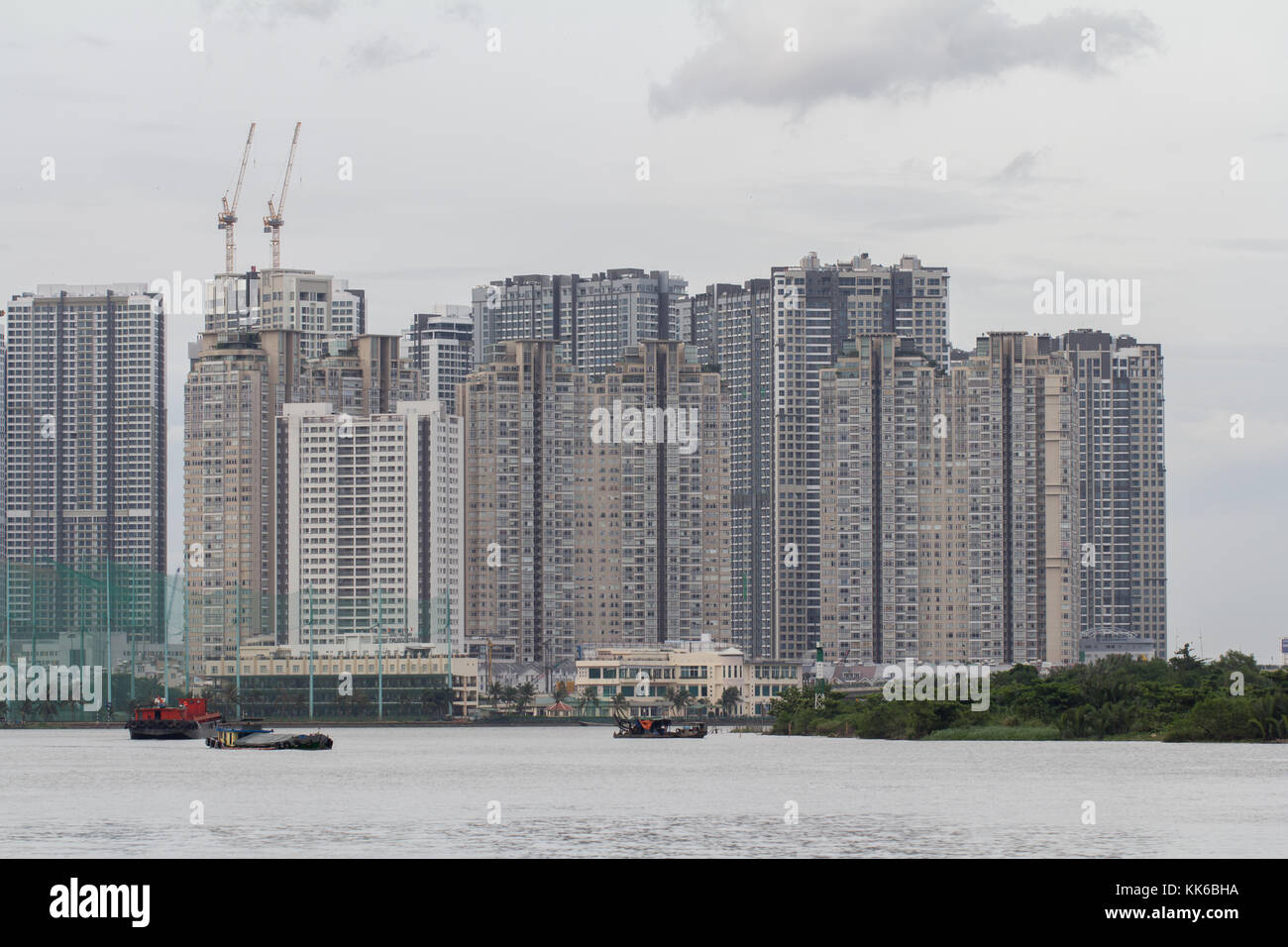 Saigon city downtown cityscape Stock Photo - Alamy