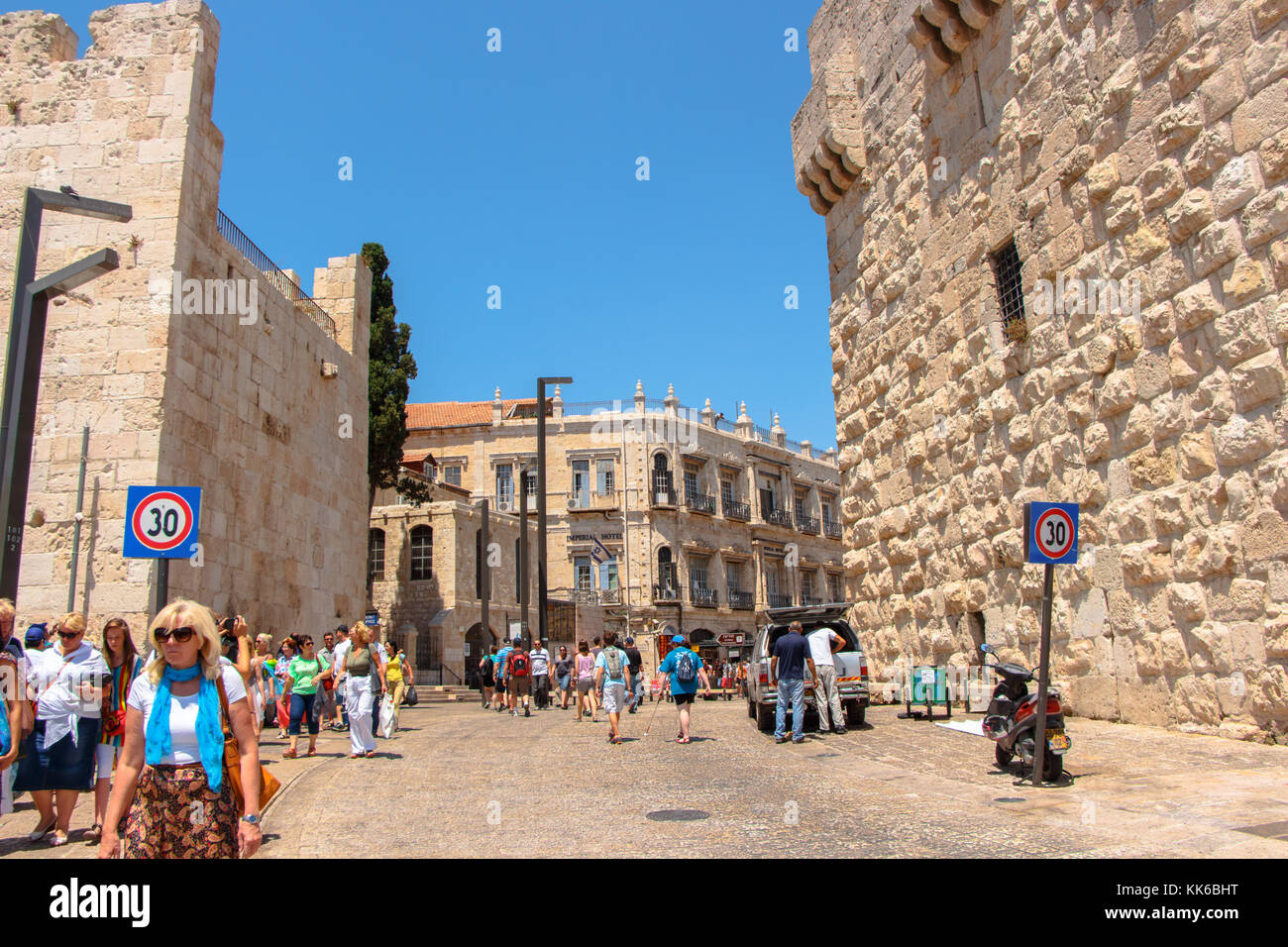 The variety of architecture in Jerusalem and the Old Town Stock Photo ...