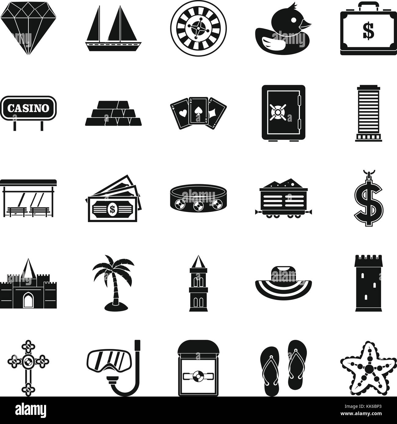 Abundance icons set, simple style Stock Vector Image & Art - Alamy