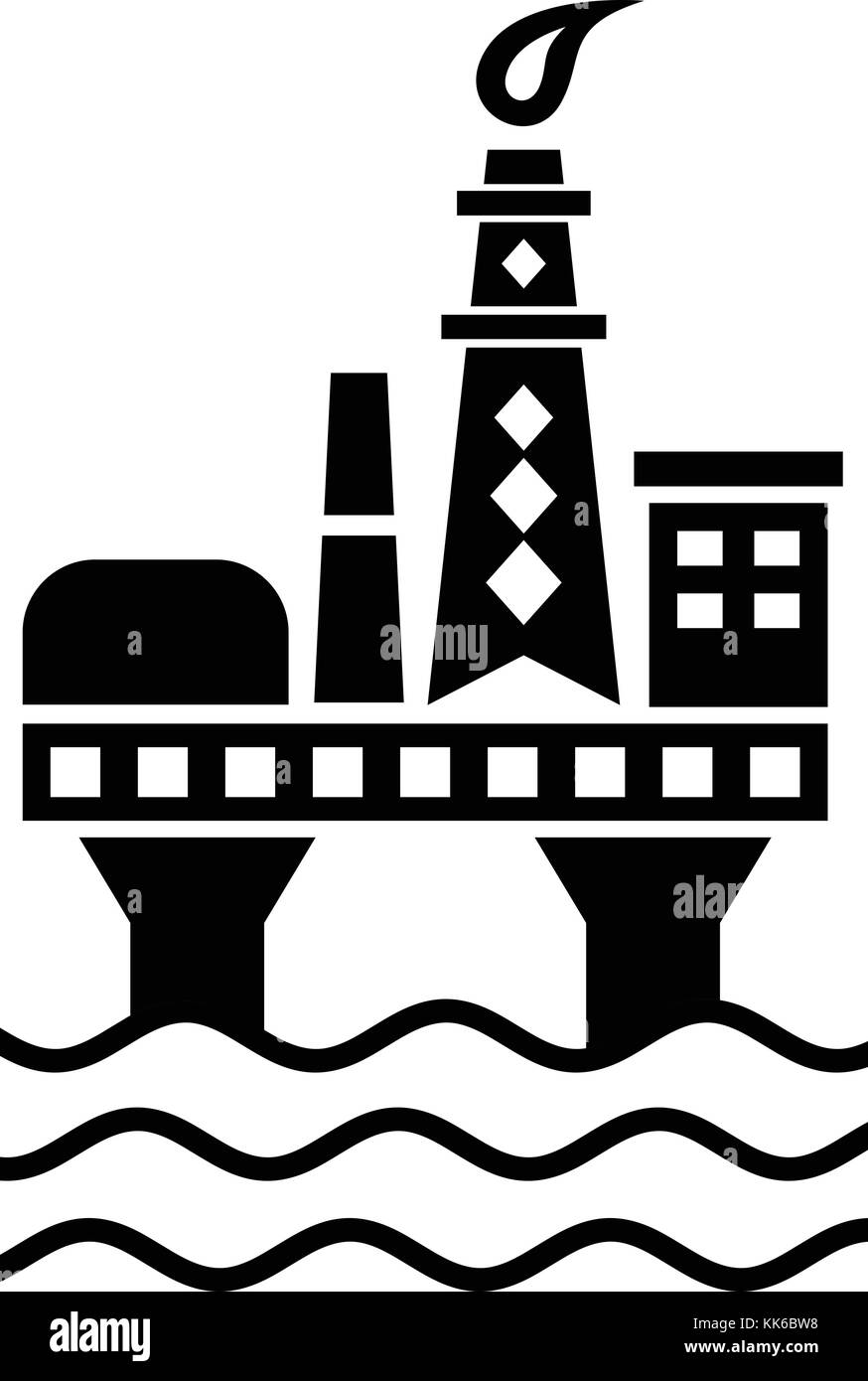 Oil platform icon, simple black style Stock Vector Image & Art - Alamy