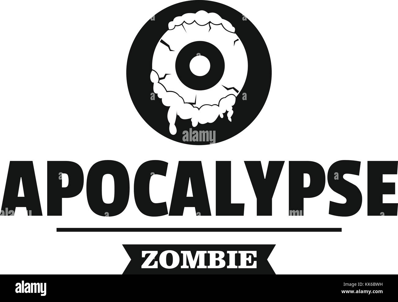 Zombie terror logo, simple black style Stock Vector Image & Art - Alamy