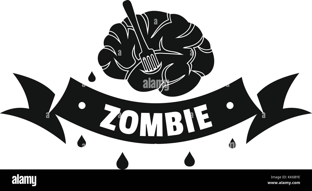 Zombie brain logo, simple black style Stock Vector Image & Art - Alamy