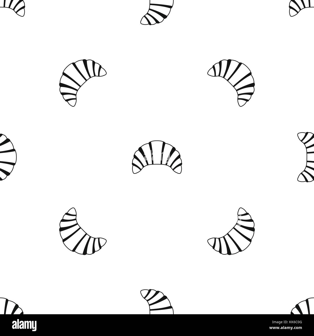 Croissant pattern seamless black Stock Vector Image & Art - Alamy