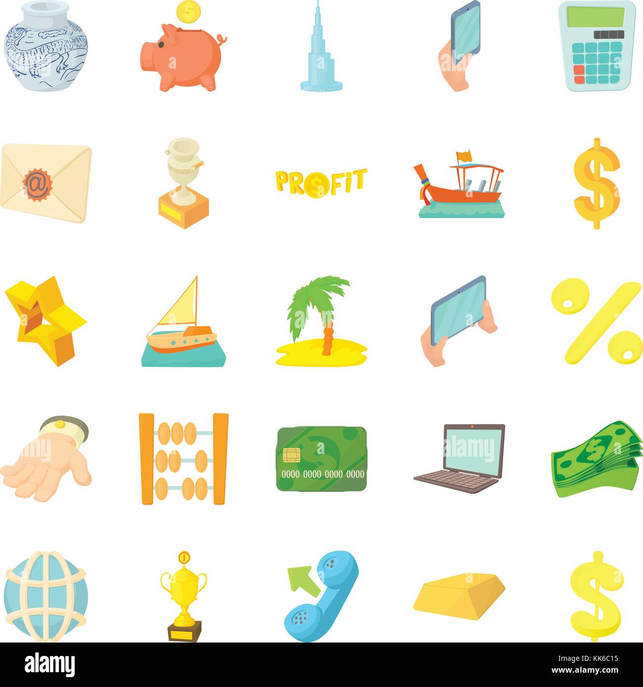 Currency icons set, cartoon style Stock Vector Image & Art - Alamy