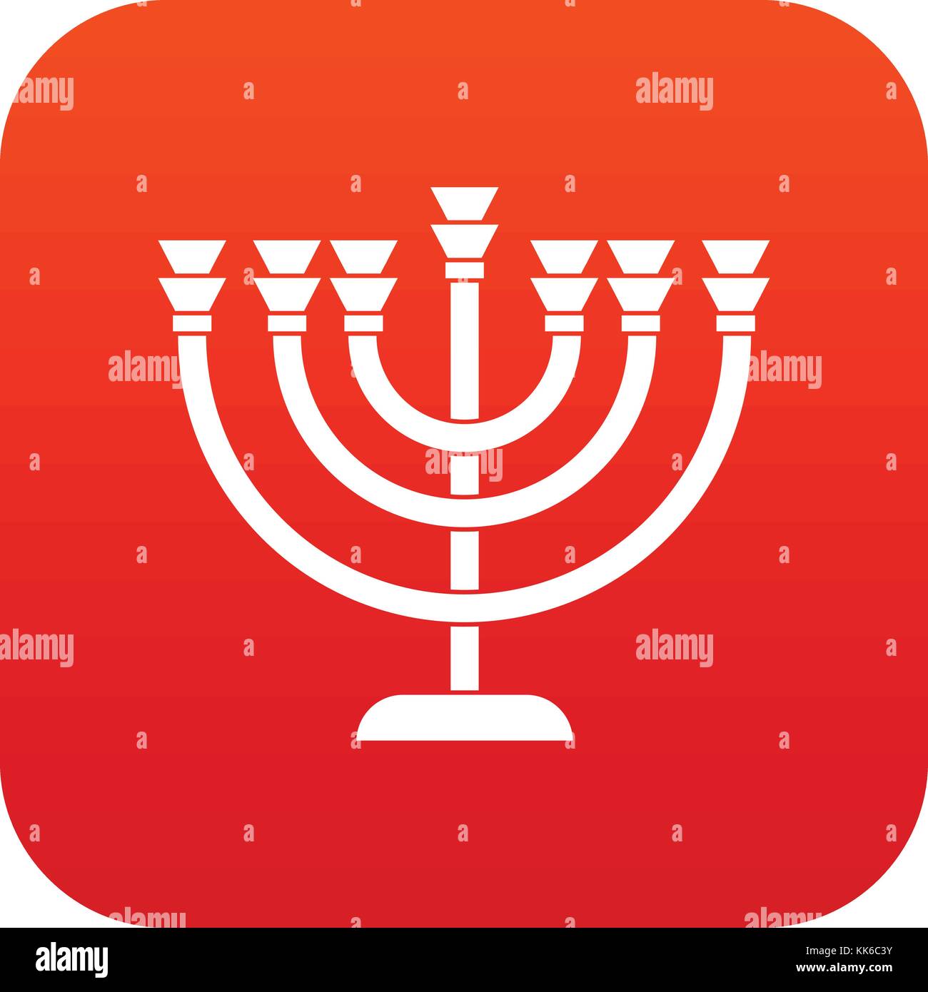 Menorah icon digital red Stock Vector Image & Art - Alamy