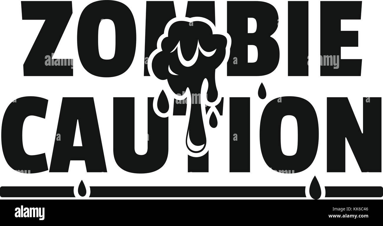 Zombie horror logo, simple black style Stock Vector Image & Art - Alamy