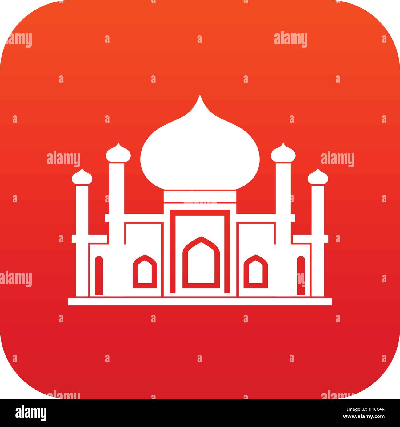 Mosque icon digital red Stock Vector Image & Art - Alamy