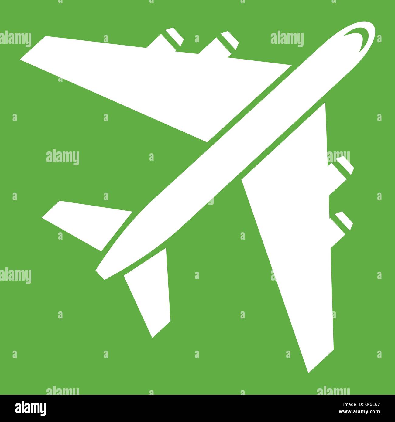 Passenger airliner icon green Stock Vector Image & Art - Alamy