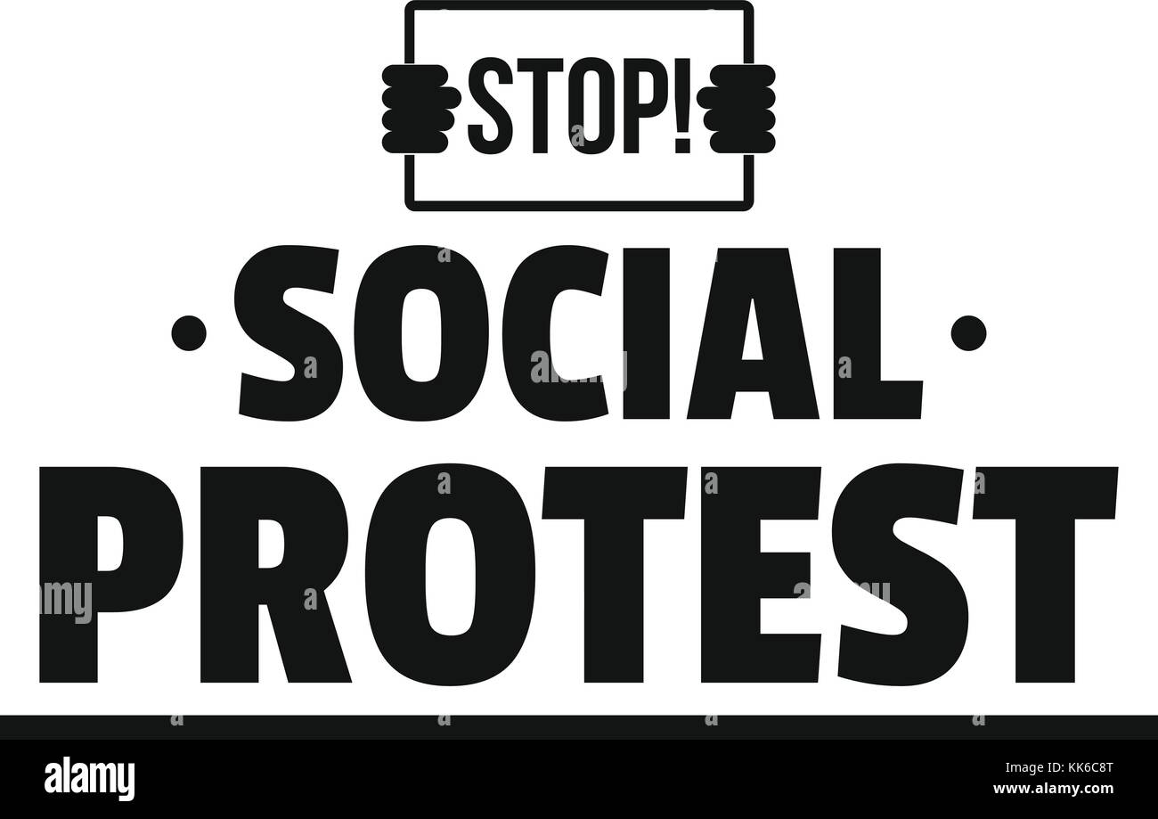 Social protest logo, simple black style Stock Vector Image & Art - Alamy