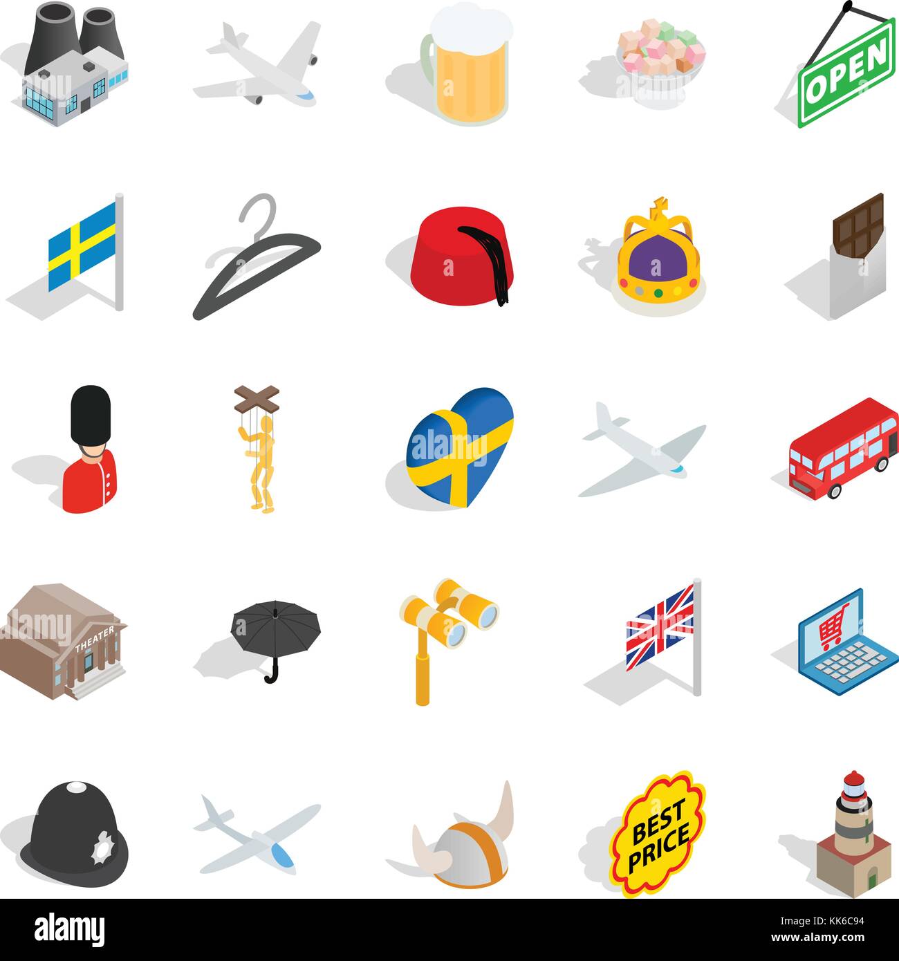 Border icons set, isometric style Stock Vector Image & Art - Alamy