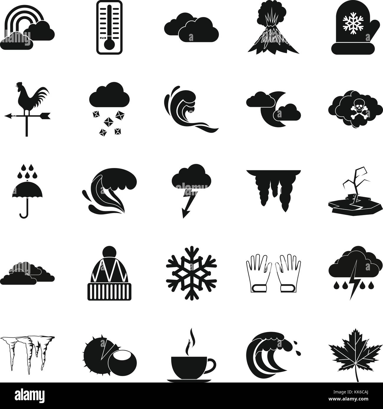 Sky icons set, simple style Stock Vector Image & Art - Alamy