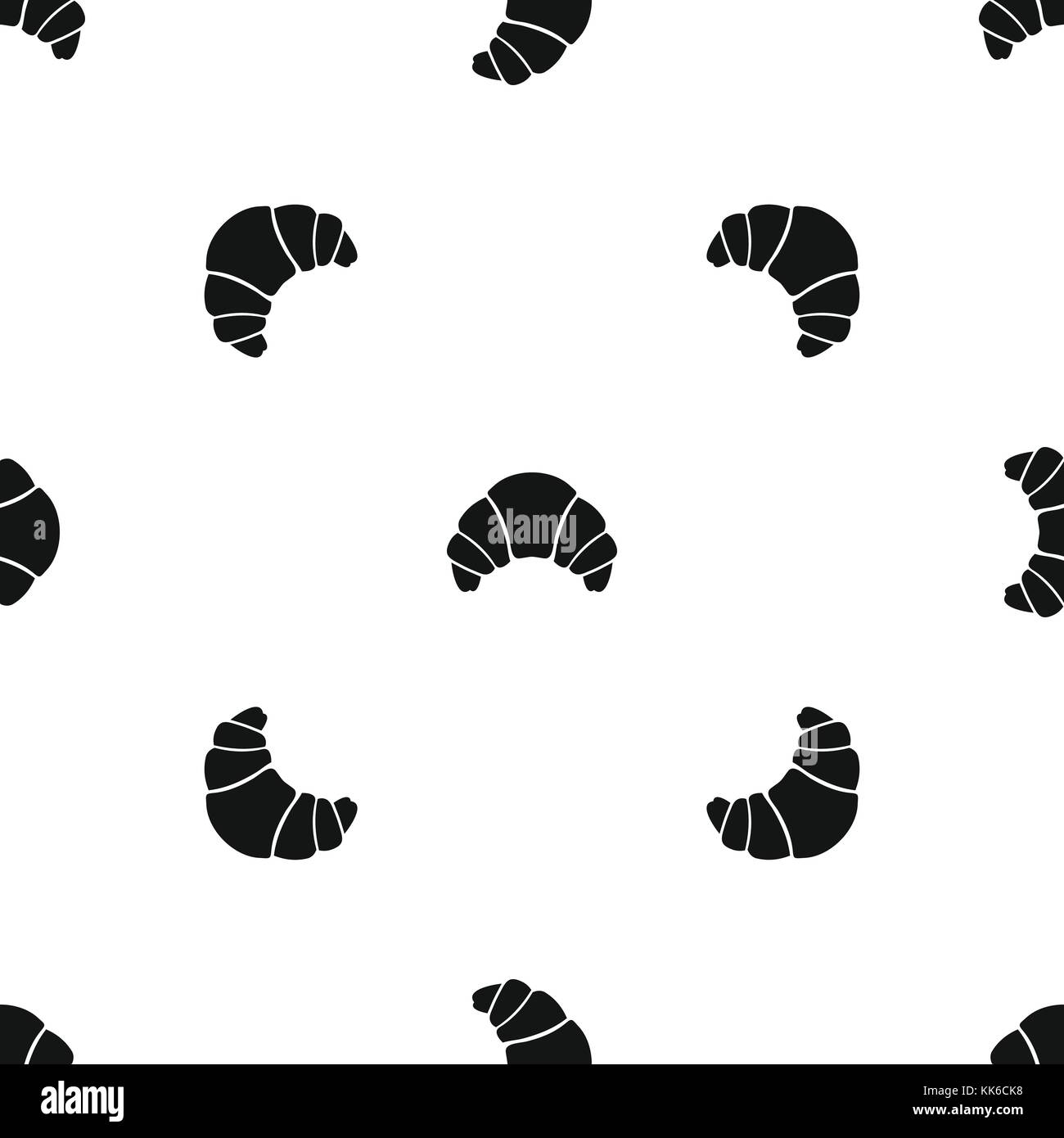 Croissant pattern seamless black Stock Vector Image & Art - Alamy