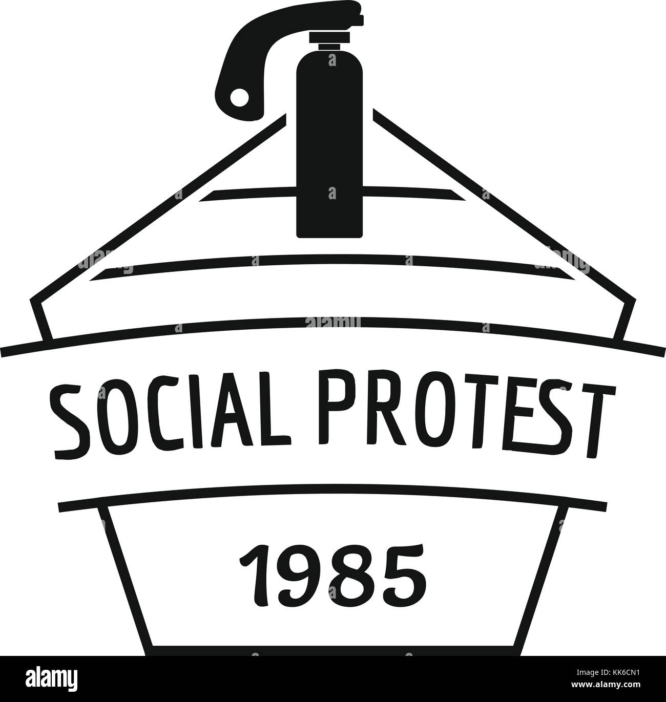 Social protest riot logo, simple black style Stock Vector Image & Art ...