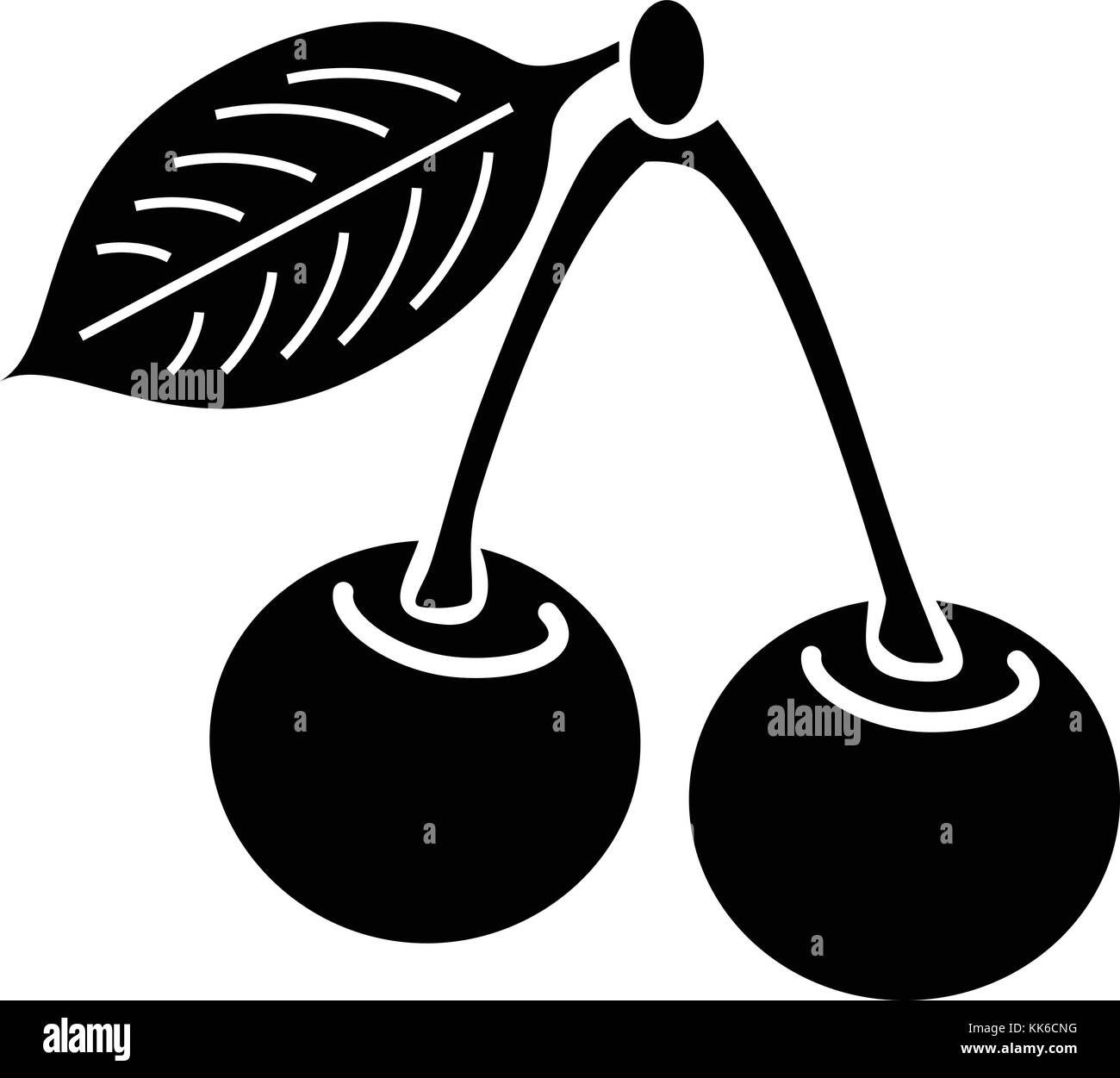 Cherry icon, simple black style Stock Vector Image & Art - Alamy
