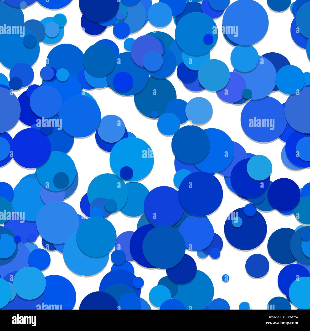 Repeating abstract dot pattern background - vector illustration from circles in blue tones with ...