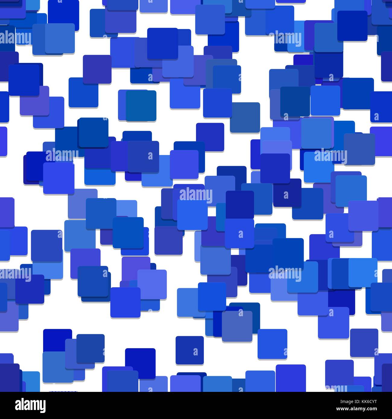 Seamless abstract chaotic square pattern background - vector design from blue squares Stock ...
