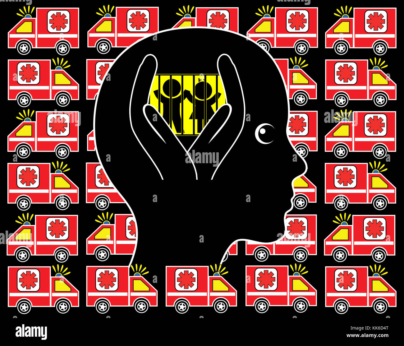 Parent with anxiety syndrome overprotecting her kids Stock Photo - Alamy