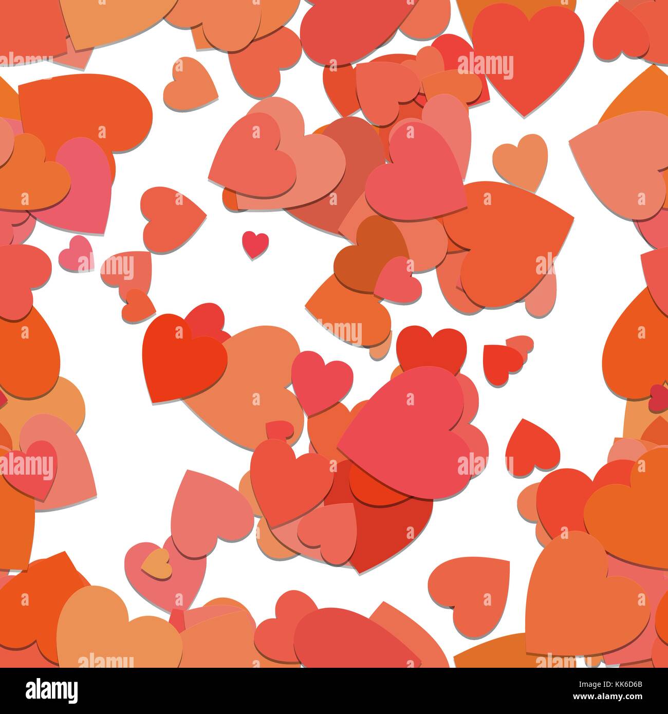 Seamless random heart background pattern - vector design from rotated ...