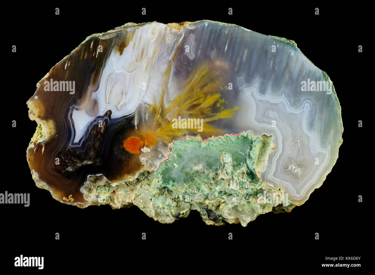 Cross section stalactite agate stone hi-res stock photography and ...