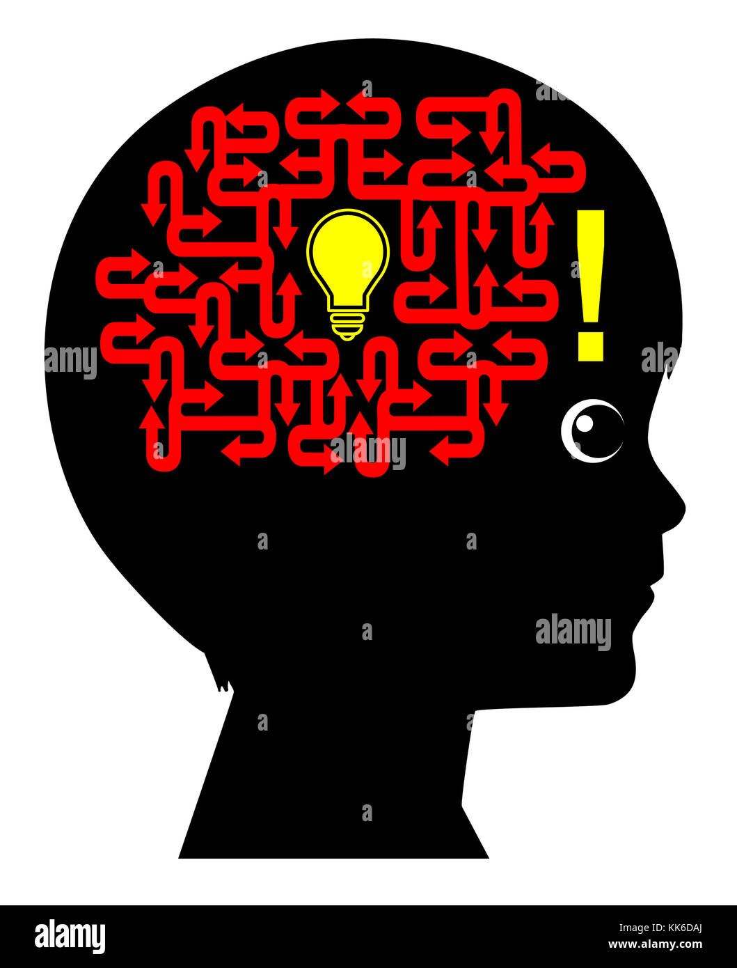 Problem solving child Cut Out Stock Images & Pictures - Alamy