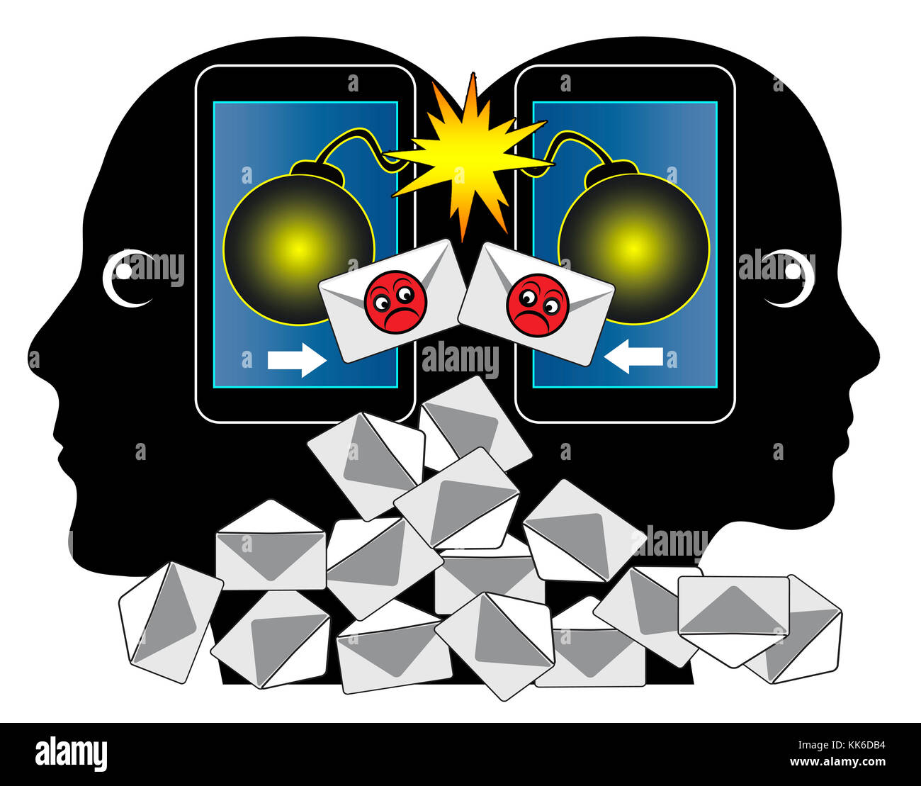 Fight between two person Cut Out Stock Images & Pictures - Alamy