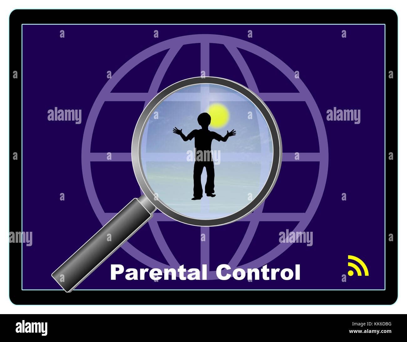 Monitor the internet usage of children Stock Photo - Alamy