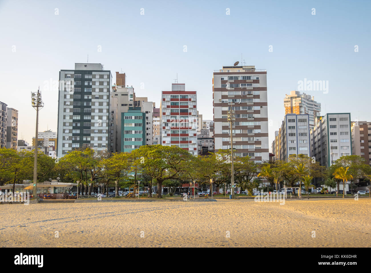 Crooked Buildings at coast of Santos City - Santos, Sao Paulo, Brazil ...