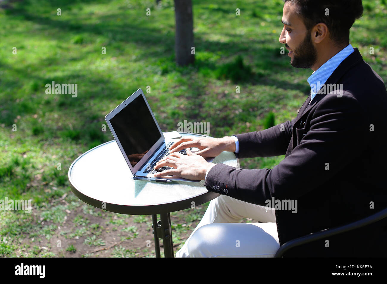 Actor on set of talk show and wave hands to viewers Stock Photo - Alamy