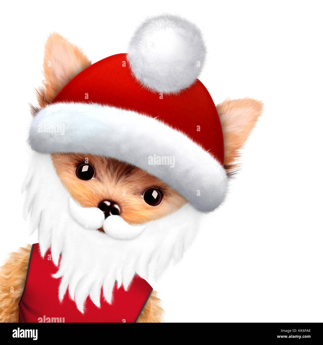 Funny Dog Santa with beard. Christmas concept Stock Photo - Alamy