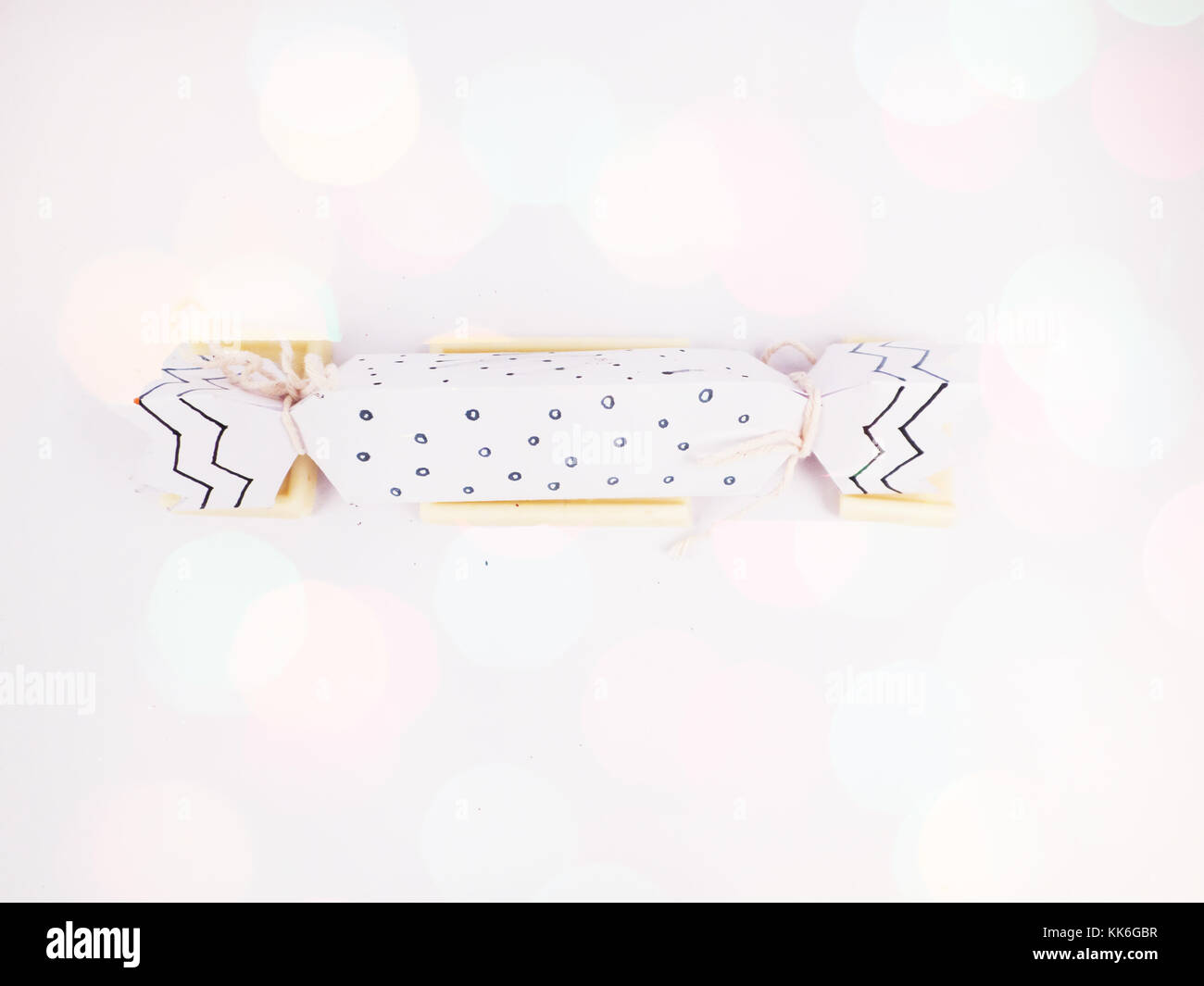 Christmas Decoration with black and white cracker chocolate box with ...