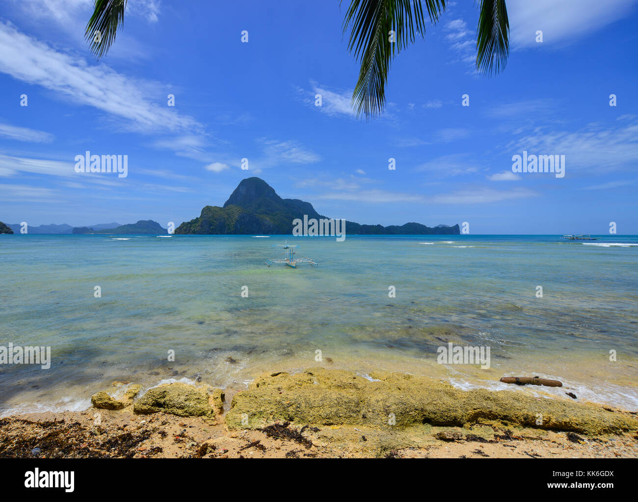 Seascape of Coron Island, Philippines. Coron is a small fishing village ...