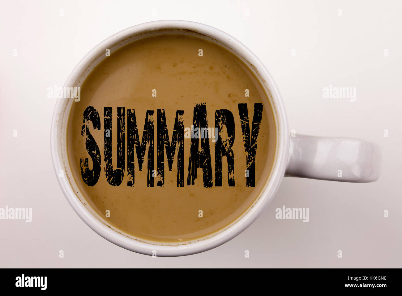 Word, writing Summary text in coffee in cup. Business concept for Brief ...