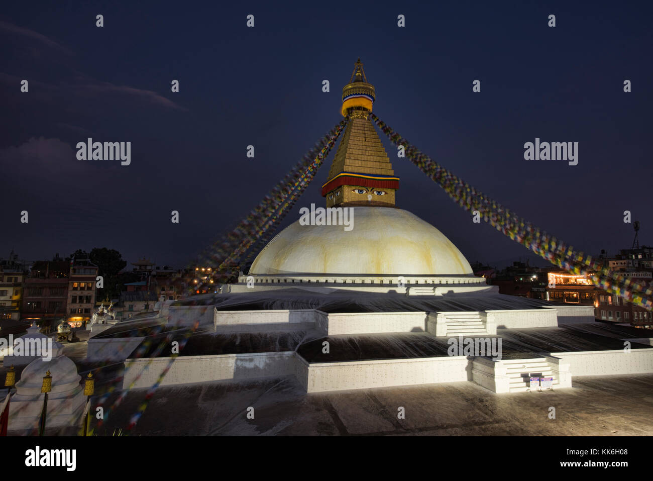 Prayer flags great stupa hi-res stock photography and images - Alamy