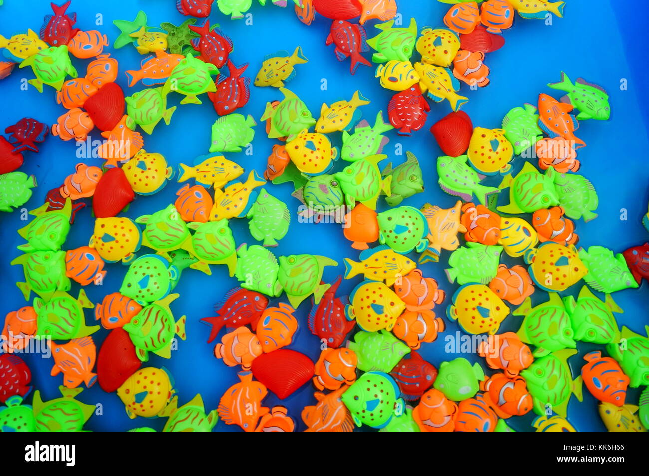 Marine animals made of plastic, such as fish, crabs, etc Stock Photo ...