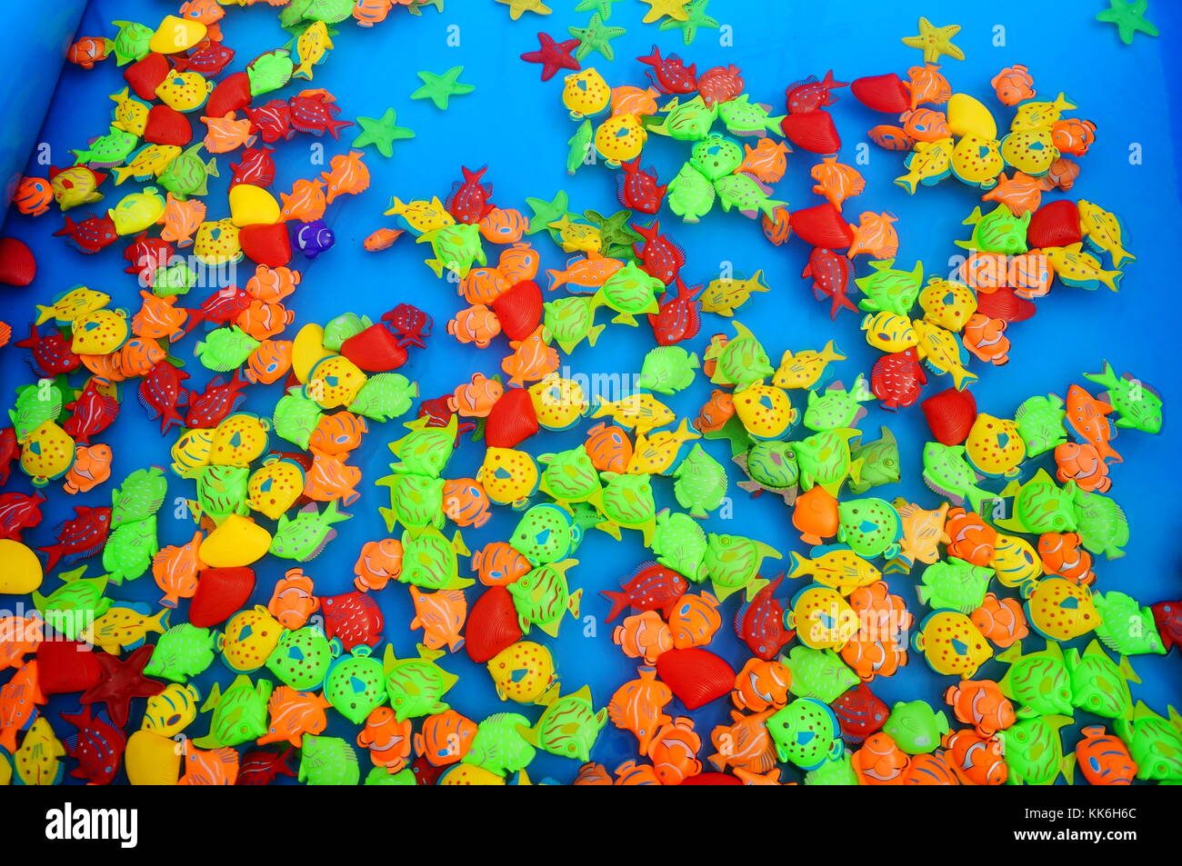 Marine animals made of plastic, such as fish, crabs, etc Stock Photo ...