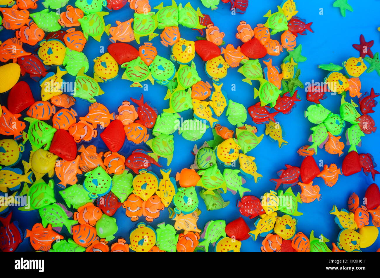 Marine animals made of plastic, such as fish, crabs, etc Stock Photo ...