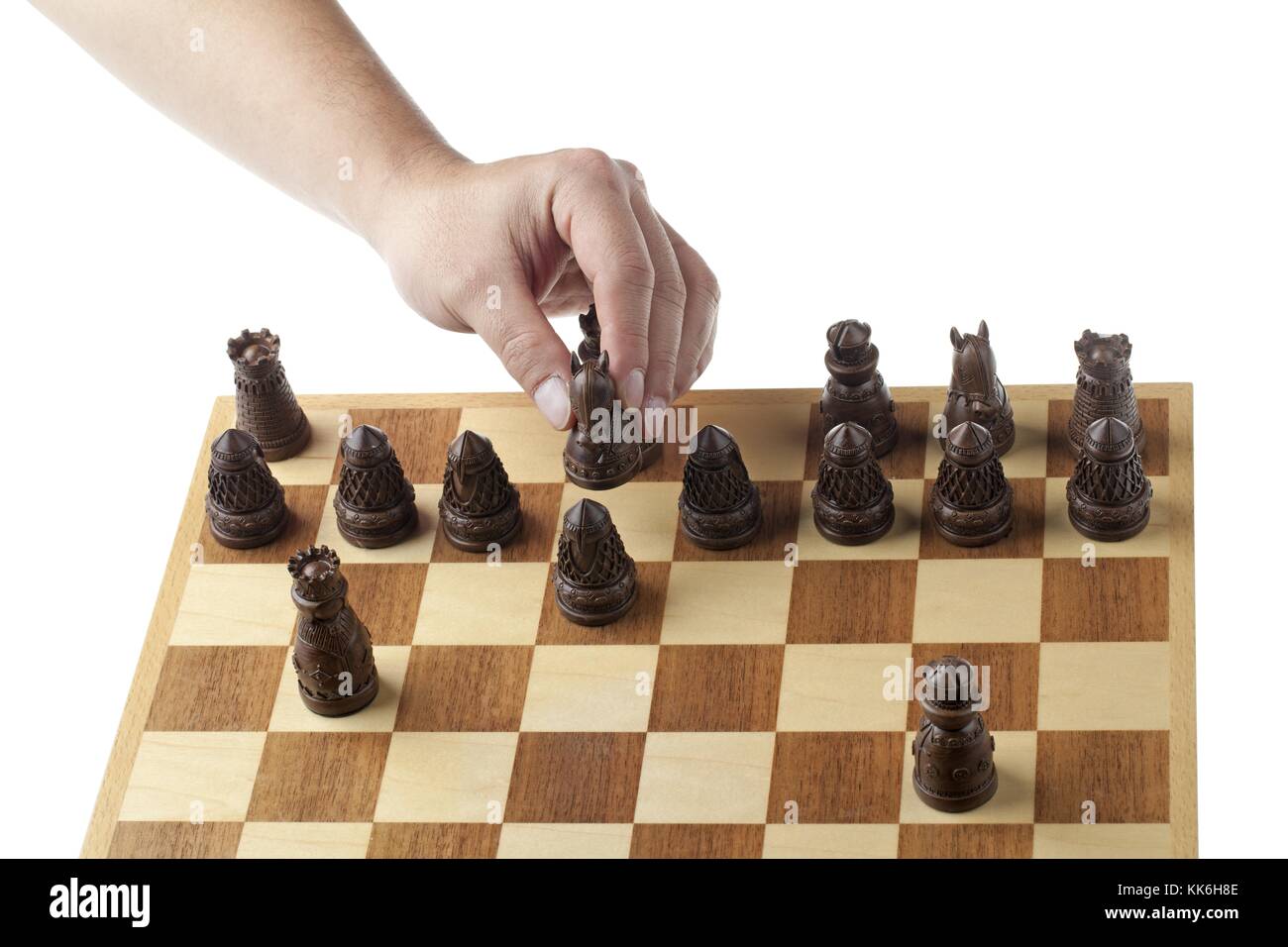 close up image of a person playing chess Stock Photo - Alamy
