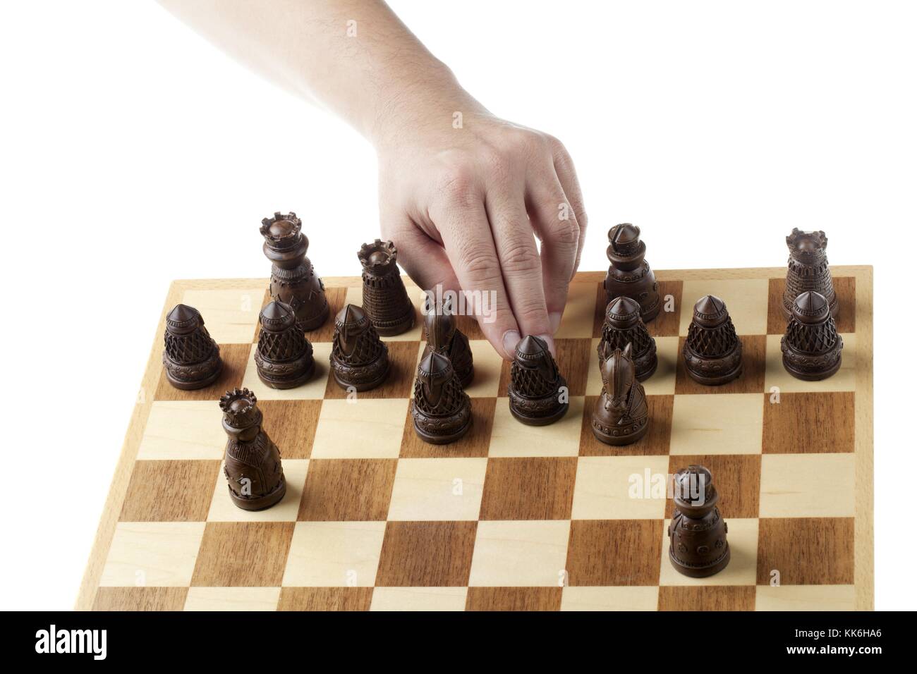 close up shot of person playing chess Stock Photo - Alamy