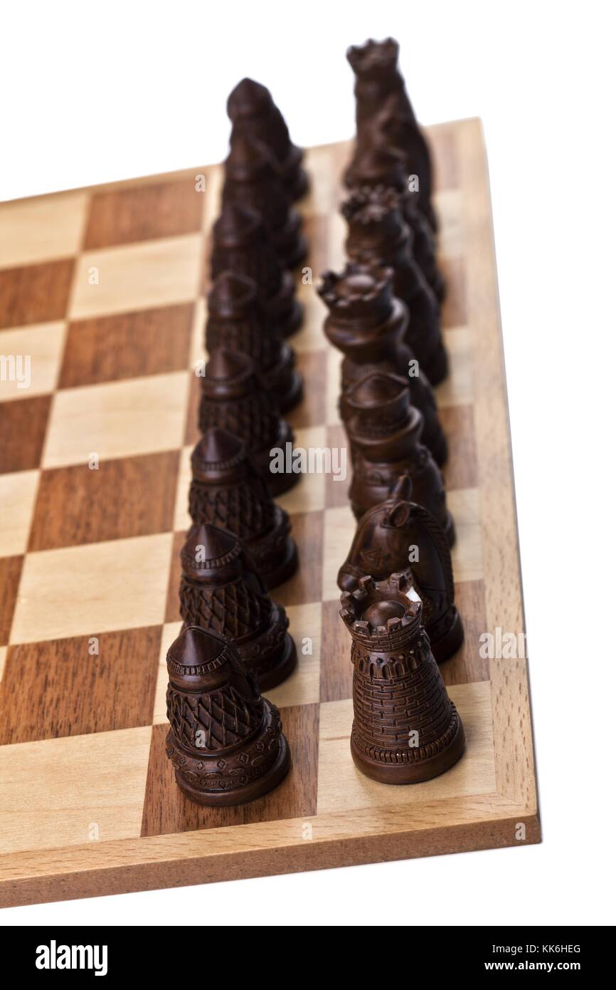 line of a chess piece on board Stock Photo - Alamy