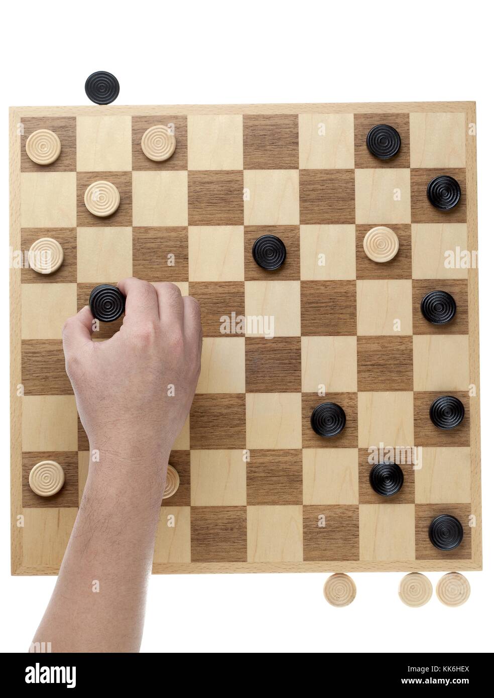 man playing on the checkerboard Stock Photo - Alamy