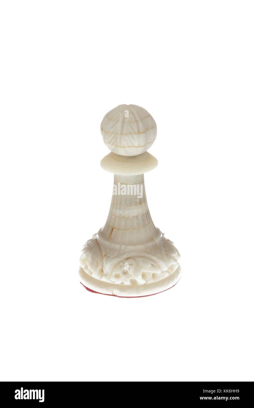 standing chess pawn on white background Stock Photo - Alamy