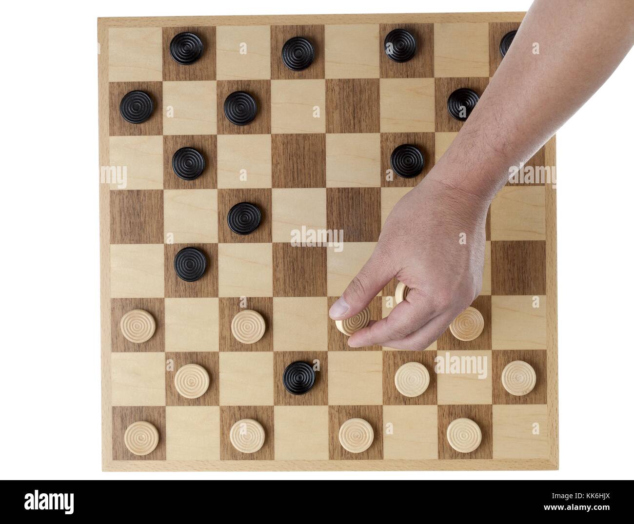 wooden checkers pieces Stock Photo - Alamy