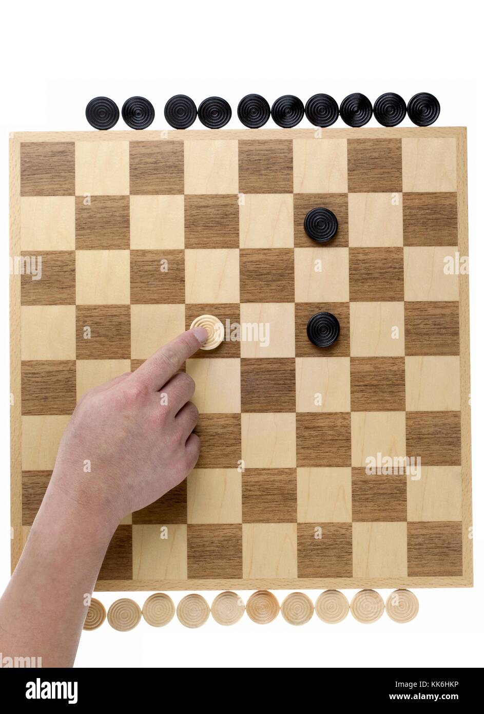 checkers on board Stock Photo - Alamy