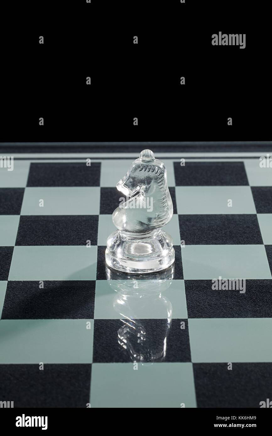 chess knight on chess board Stock Photo - Alamy